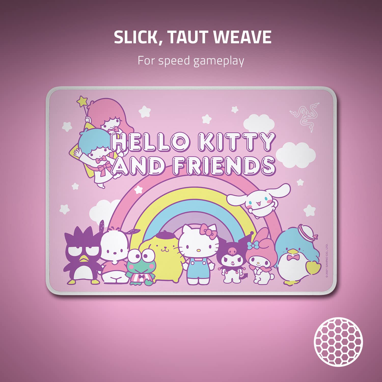 Razer DeathAdder Essential + Goliathus Medium Bundle: 6400 DPI Optical Sensor - 5 Programmable Buttons - Mechanical Switches - Smooth Gaming Mat - Anti-Slip Rubber Base - Hello Kitty & Friends Edition