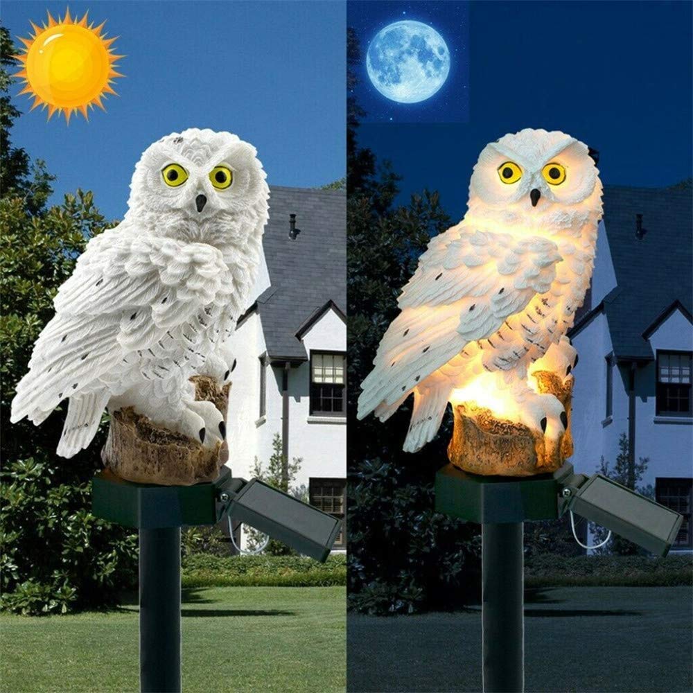 Owl Solar Light 4pcs, Owl Shape Light LED Solar Garden Light Lawn Lamp Waterproof Outdoor Lighting Night Light Decorative Home Garden