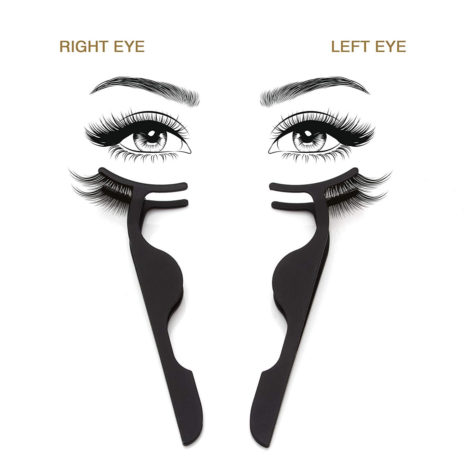 No Glue Dual Magnetic Eyelashes 0.2mm Ultra Thin Magnet Lightweight & Easy to Wear Best 3D Reusable Lashes Extensions (2 pairs with Tweezers) (black2)