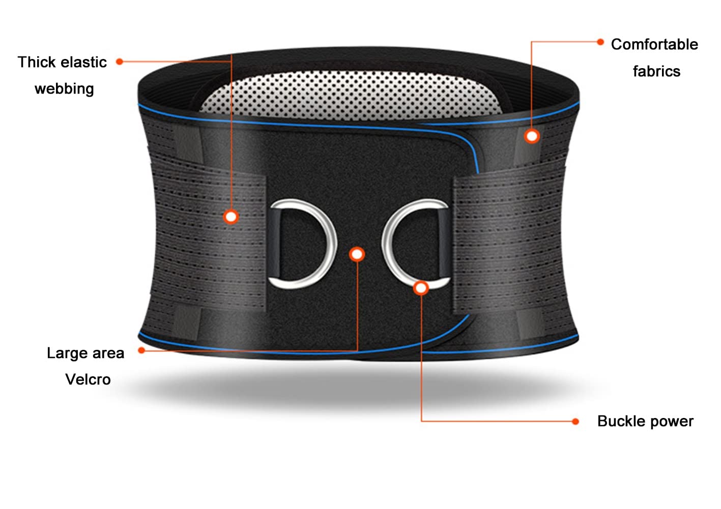 TANGIST Heating Lower Back Support Belt Lumbar Support Brace For Pain Relief And Injury Prevention Dual Adjustable Straps And Breathable Mesh Panels (Size : XXL/XX-Large)