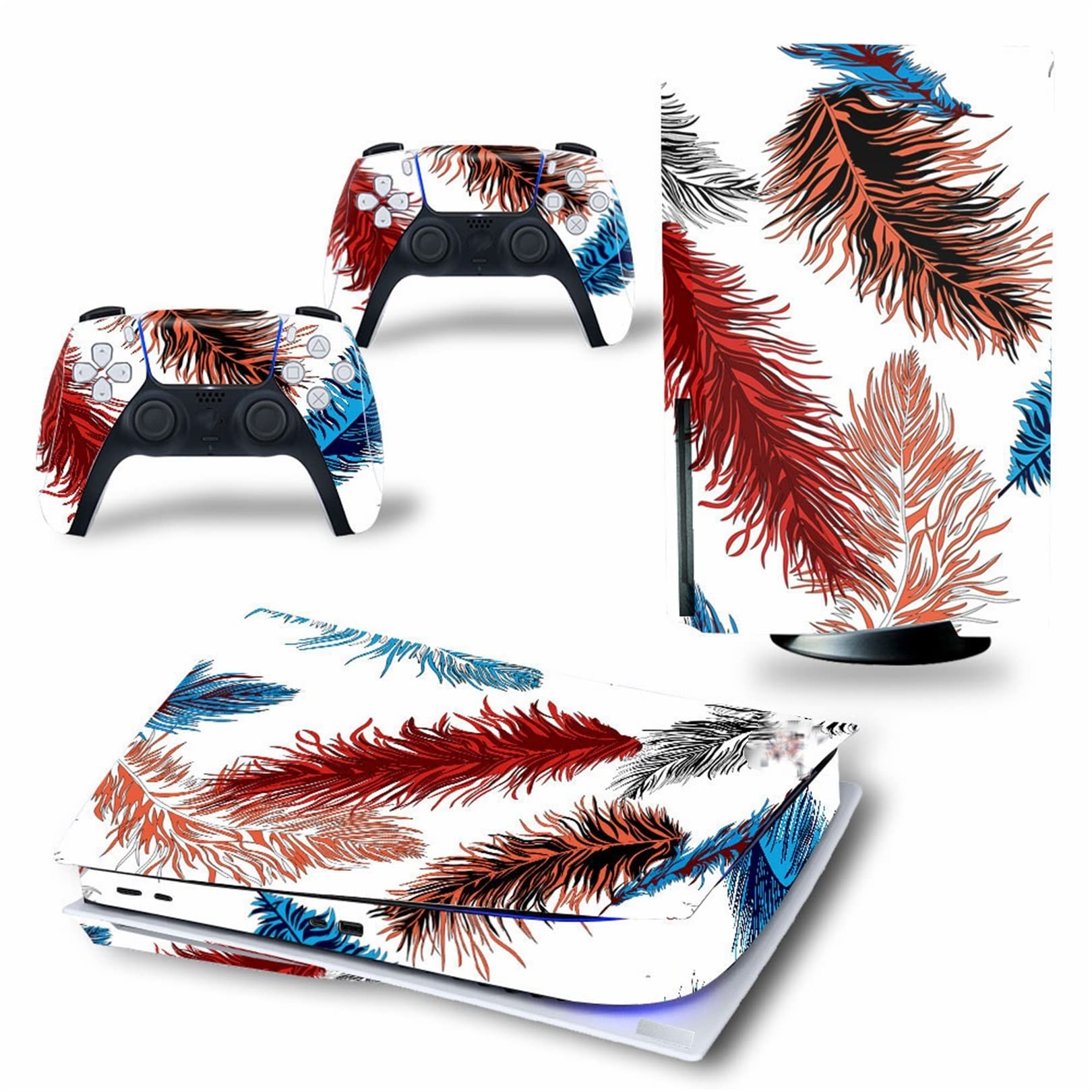 WREXIL LEEWEE for PS5 Skin Disc Edition & Digital Edition Console and Controller Vinyl Cover Skins Wraps Scratch Resistant, Compatible 08443 No Foaming (Size : Disc Version)