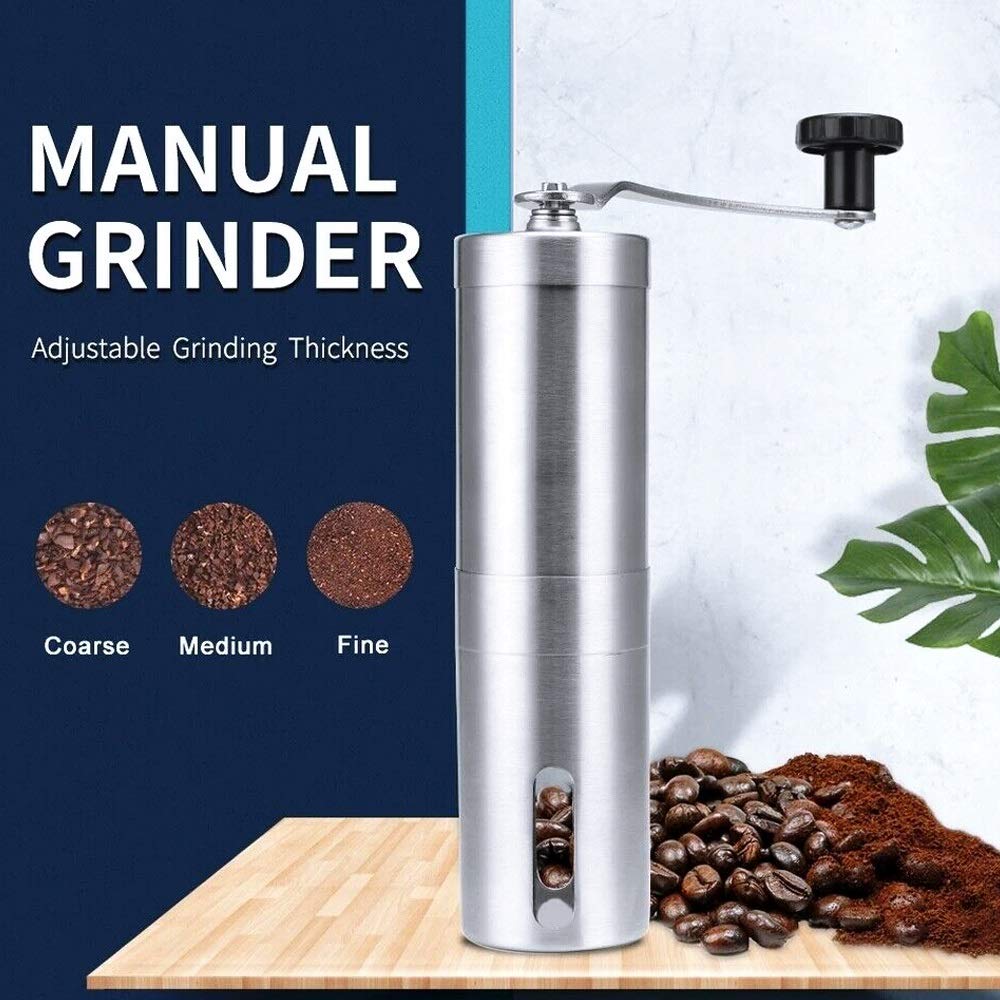 Portable Manual Coffee Grinder Stainless Steel with Ceramic