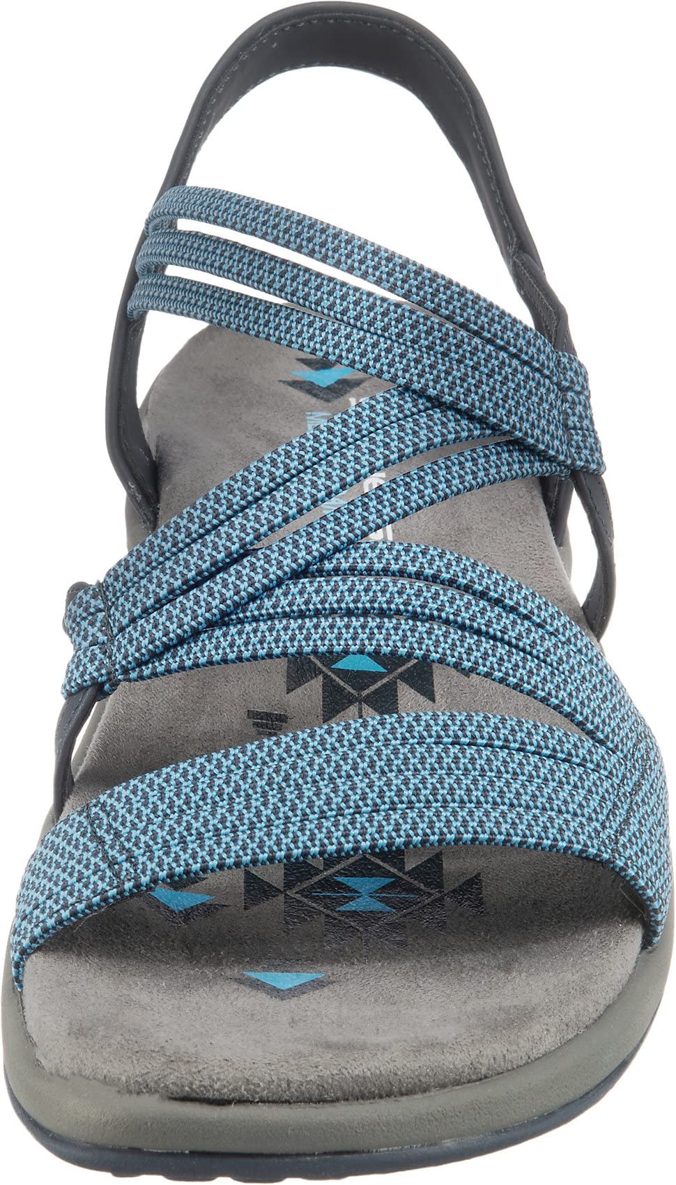 Skechers Women's Reggae Slim-Skech Appeal-Z-Gore Slingback Sandal, Navy, 9 M US