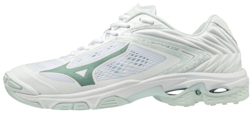 Mizuno womens Wave Lightning Z5 Indoor Court Shoe, White, 8.5 US