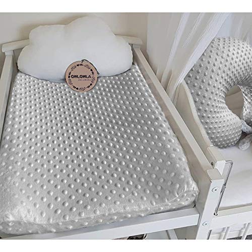 OWLOWLA Nursing Pillow Cover 2Pack Changing Pad Cover &Breastfeeding Pillow Slipcover Nursing Pillow Covers& Changing Table Covers Set for Baby Boy Girl(Blush Pink)