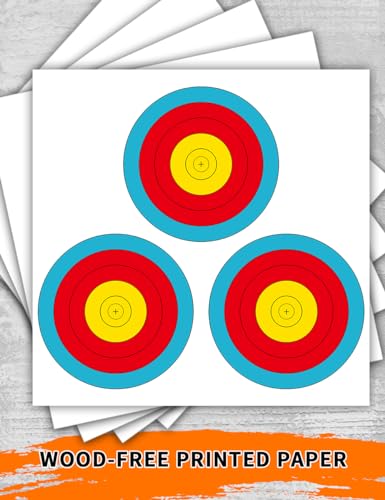 THREE ARCHERS 3 SPOT Vegas Targets Face 30pcs Archery Targets Official Vegas Paper Indoor & Outdoor