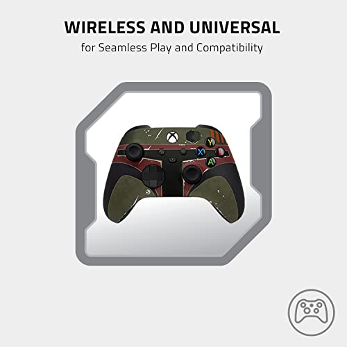 Razer Limited Edition Boba Fett Wireless Controller & Quick Charging Stand Bundle for Xbox Series X|S, Xbox One: Impulse Triggers - Textured Grips - 12hr Battery Life - Magnetic Secure Charging