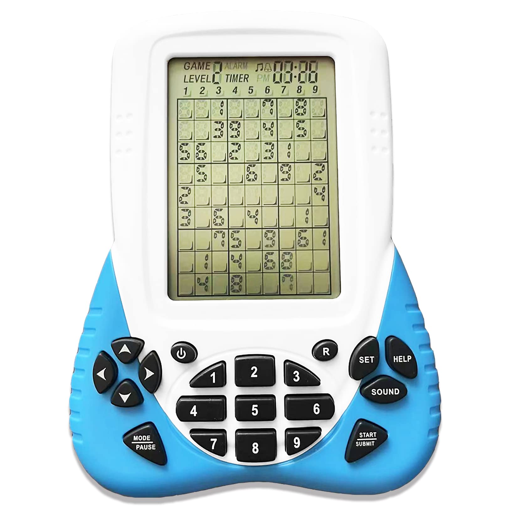 TEBIYOU Sudoku Electronic Brain Games Console for Kids Aldults Elderly with Two Million 9×9's Puzzles from Easy to Hard 3.5 Inches Eye Protection Screen (Blue)