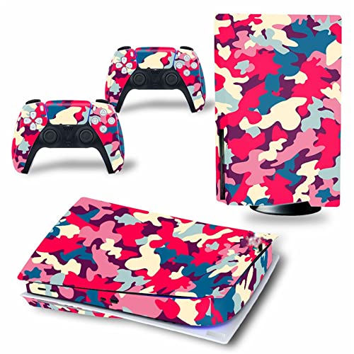 WREXIL LEEWEE for PS5 Skin Disc Edition & Digital Edition Console and Controller Vinyl Cover Skins Wraps Scratch Resistant, Compatible with for PS5 561506 No Foaming (Size : Disc Version)