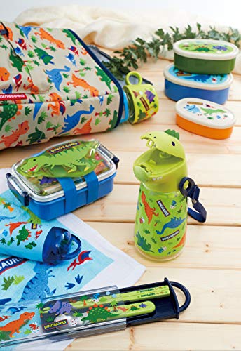 Skater PSHC4DK-A Dinosaurus Die-Cut Bottle with Straw, 14.2 fl oz (420 ml)