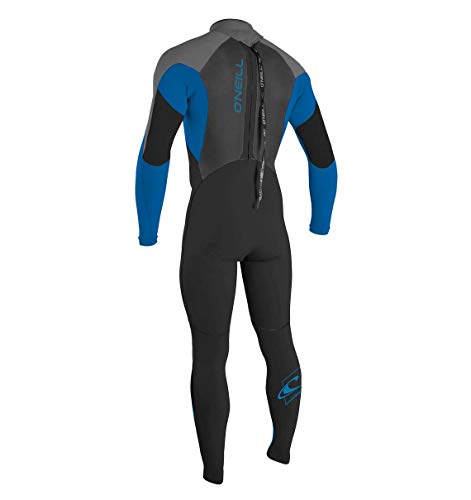O'Neill Youth Epic 3/2mm Back Zip Full Wetsuit, Black/Ocean/Smoke, 16