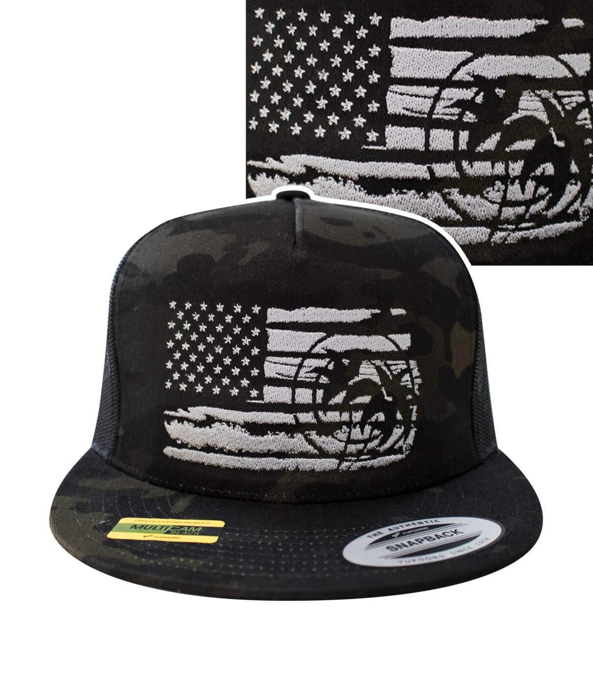 NICERIDE Baseball Cap β Strong Faded Snapback Mesh Back Trucker Hat 6006 (Camo)