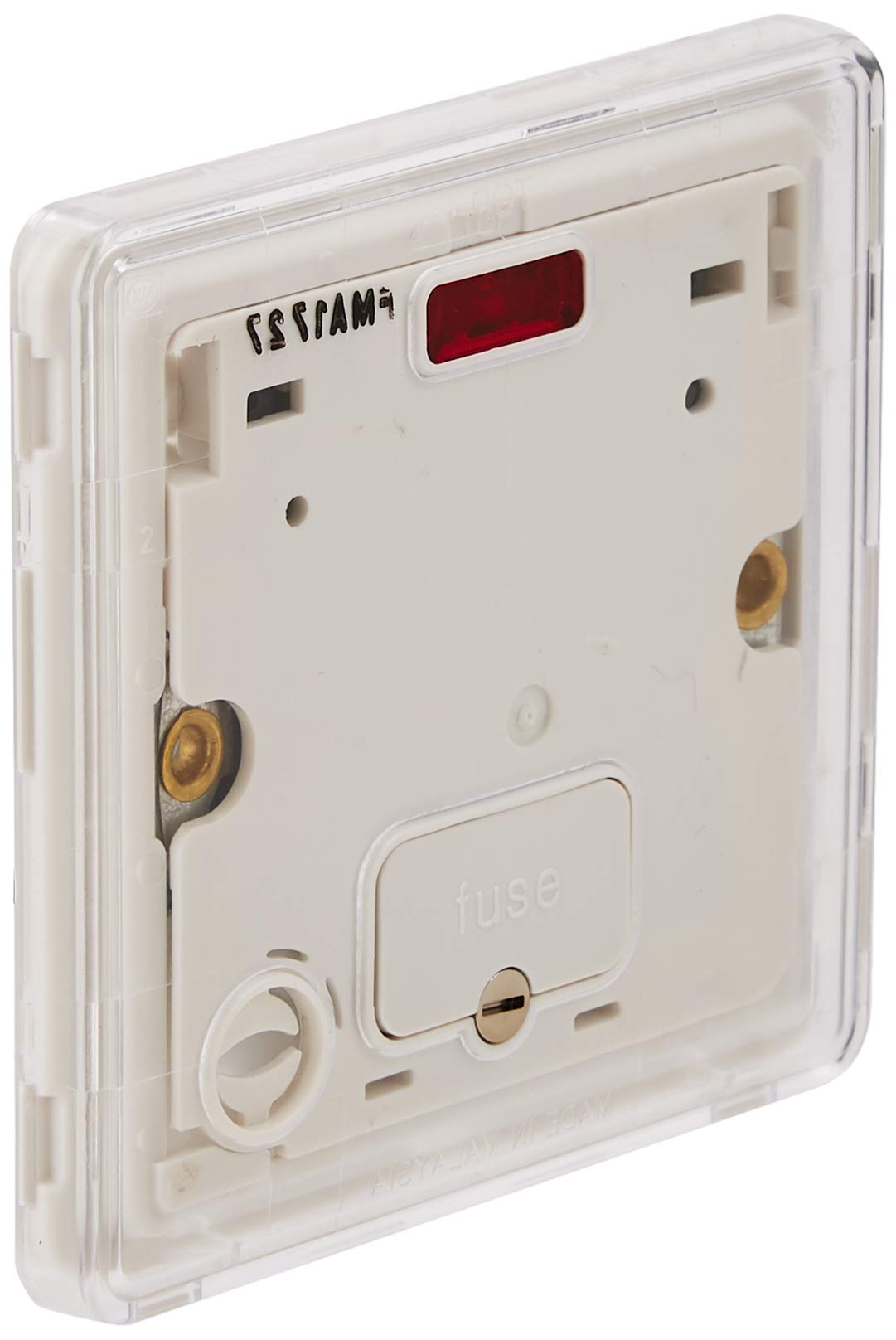 MK Dimensions 1 Gang 13A Double Pole Unswitched Connection Unit with Neon and Flex Outlet