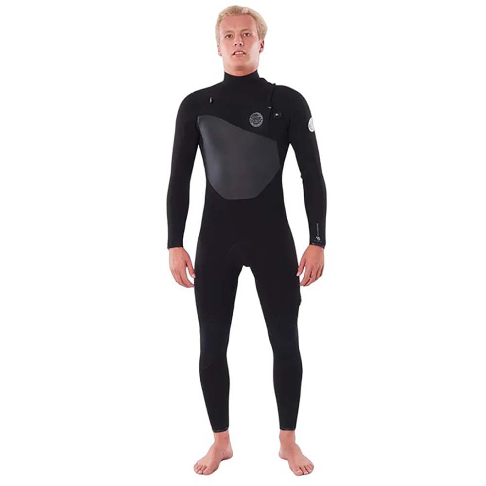 Rip Curl Flashbomb 4/3 GB Steamer Chest-Zip Wetsuit - Men's Black, L