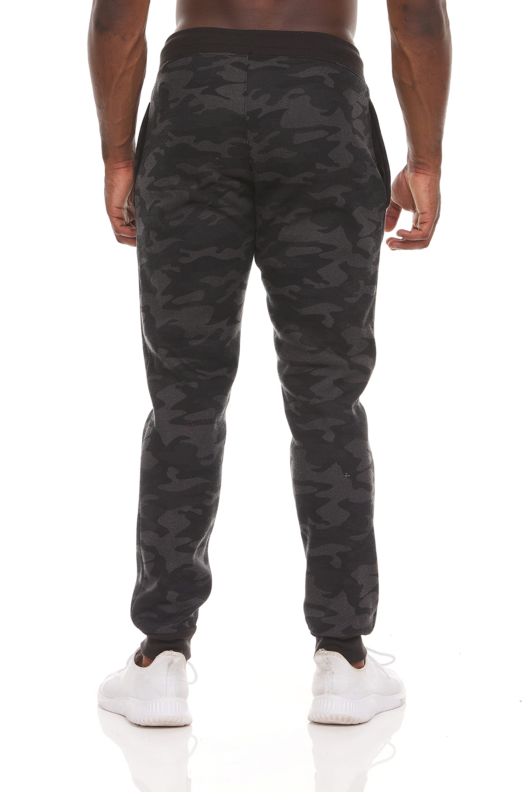 Spalding Mens Competition 2.0 Joggers, Black Camo, L