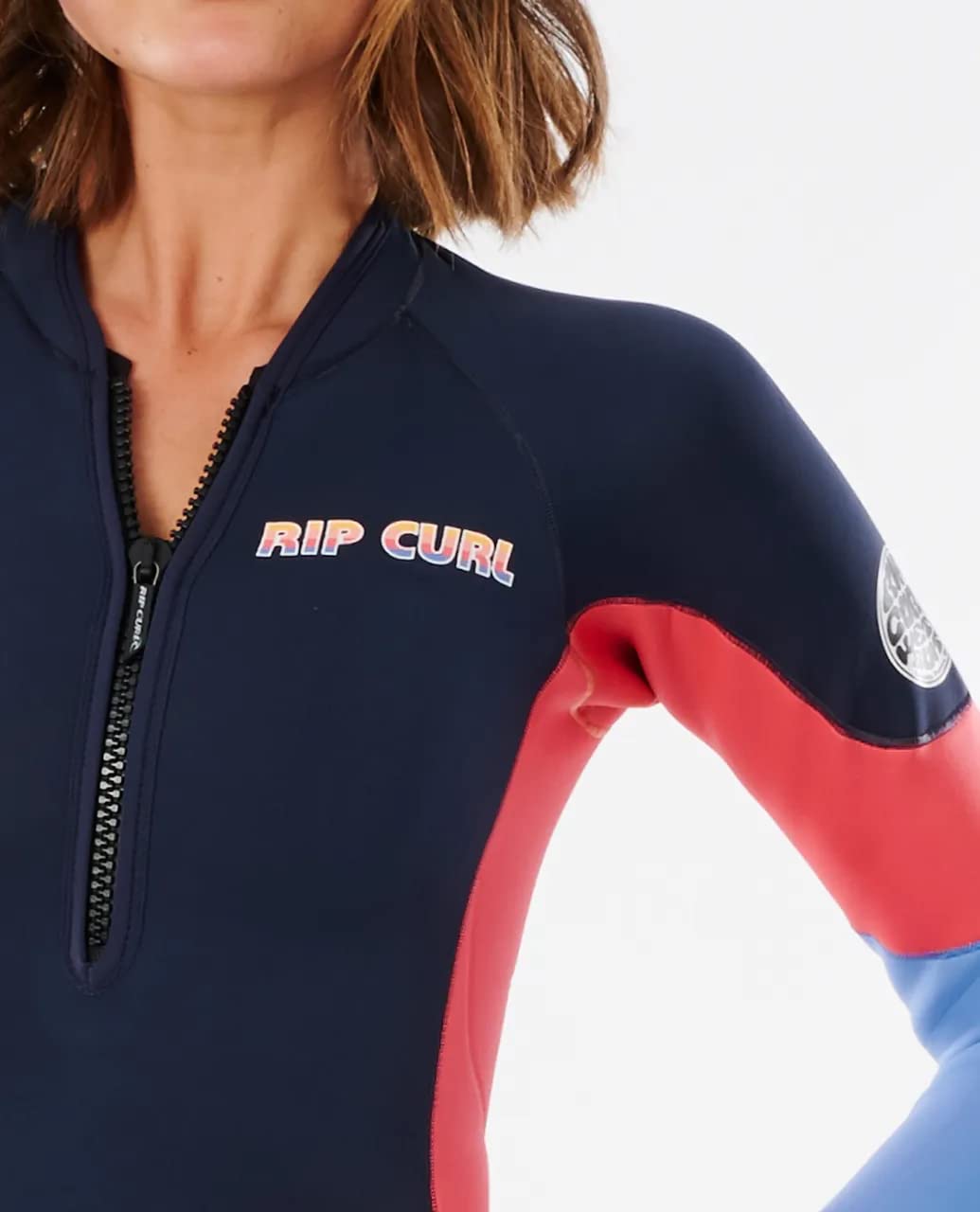 Rip Curl G-Bomb 1mm LS Front Zip Womens Wetsuit Jacket 4099-Slate 6