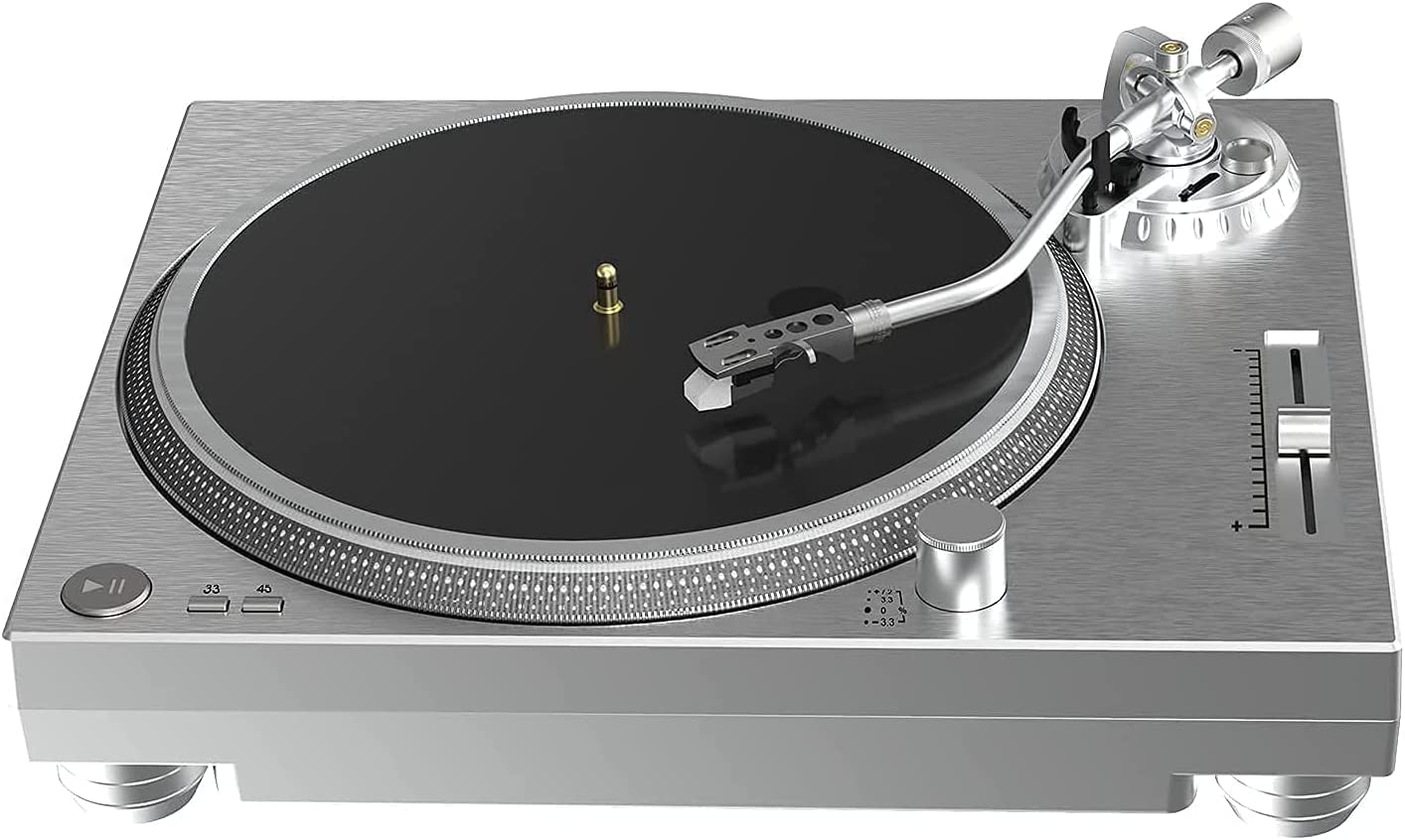 Turntable for Record Player with Balanced S-Shaped Tonearm, Hydraulically Damped Lift Variable Pitch Control and Anti-Skate Lockable Control,AT3600 Magnetic Cartridge,Convert Vinyl to Digital