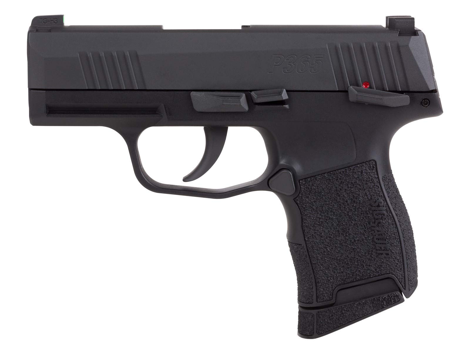 Sig Sauer P365 BB Blowback Air Pistol with CO2 12 Gram (5 Pack) and Pack of 100 Airgun .177/4.5mm Steel BBS Bundle