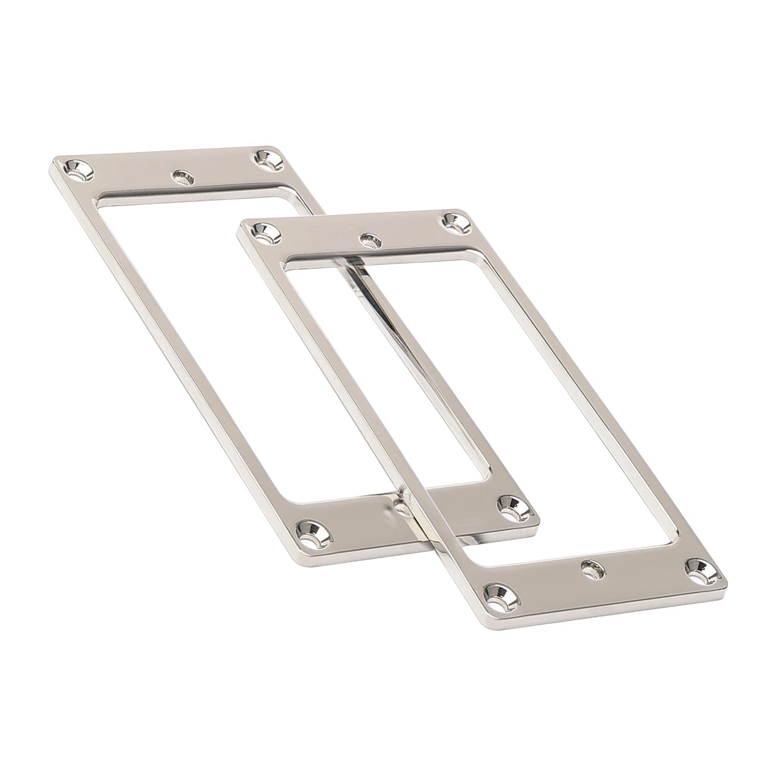 Metal Flat Electric Guitar Humbucker Pickup Ring, Frame Mounting Ring, Bridge Neck Pickups Cover Frame Replacement Part, Pack of 2 (chorme)