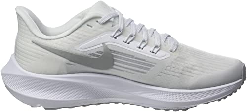 NIKE Women's Sneaker, White Metallic Silver Pure Platinum, 9.5