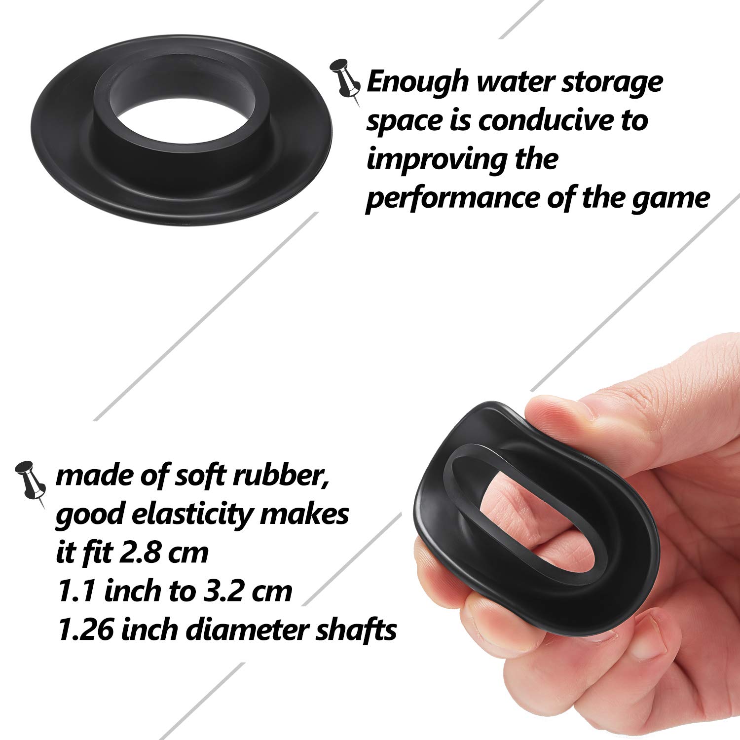 Outus 12 Pieces Rubber Kayak Paddle Drip Rings Canoe Paddle Drip Ring for Kayak Paddle Accessories