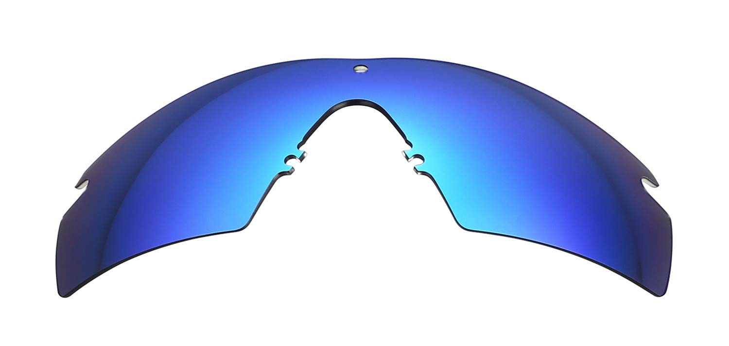 NicelyFit 4 Pairs Polarized Replacement Lenses for Oakley Si Ballistic M Frame 2.0 Sunglasses (Black Blue Red Titanium)