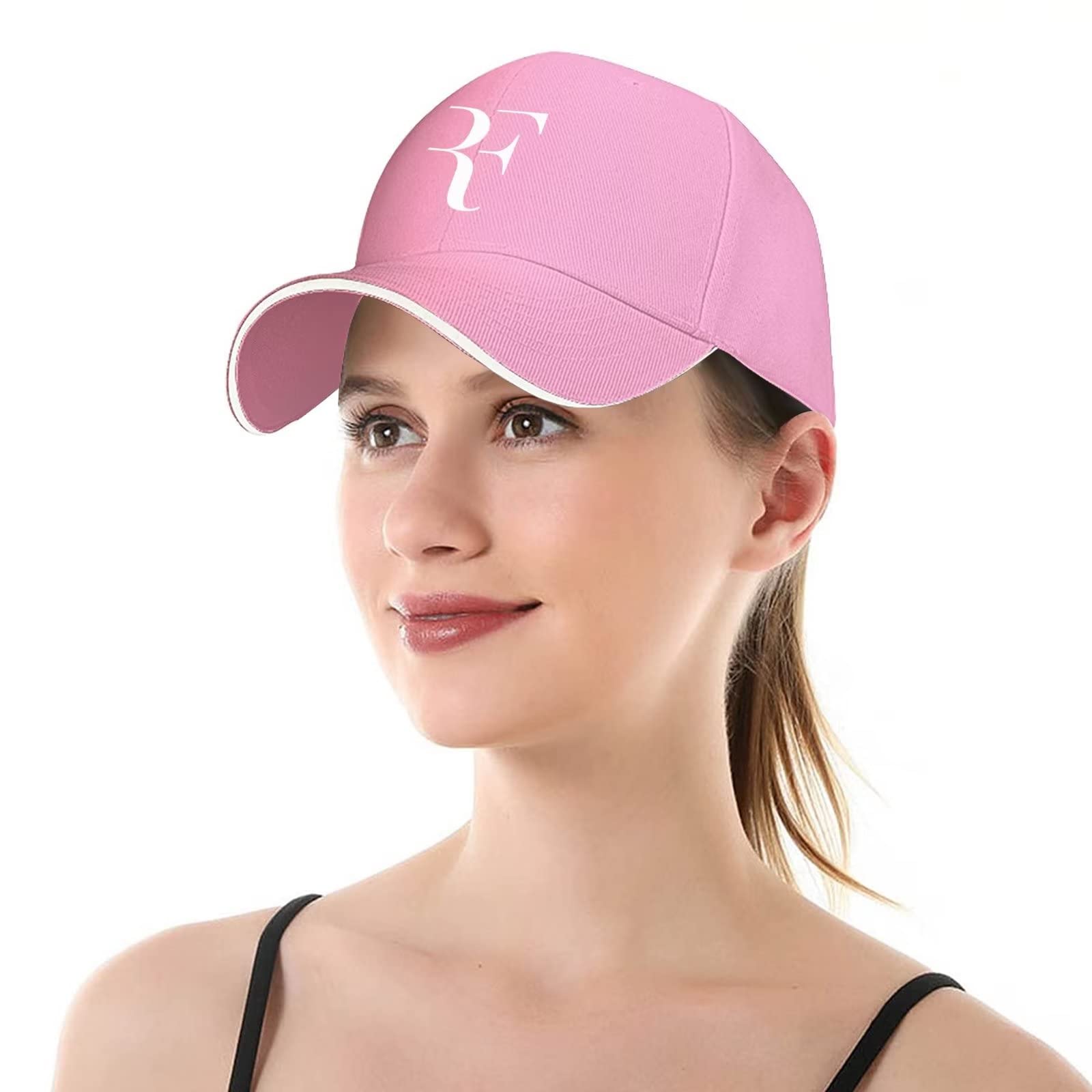 ROGER FEDERER hat Adult Unisex Classic Adjustable Sandwich Baseball caps Hats for Mens&Women's Pink