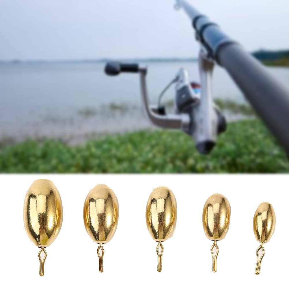 Oval Shape Copper Finshing Sinker, Multi-Type Copper Weight, for Soft Bait, Hard Bait, Hook, Sequins Freshwater Fishing Tackle