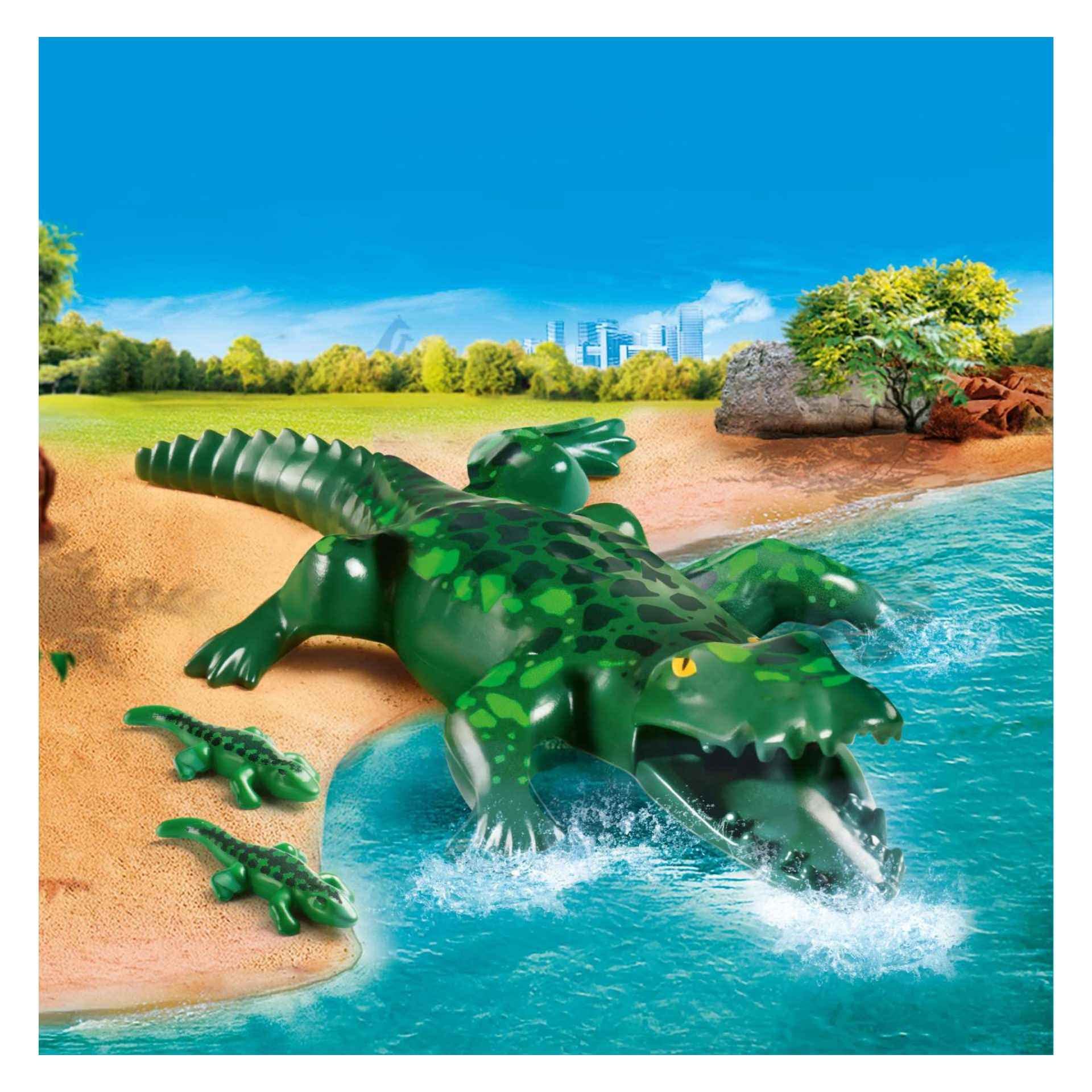 Playmobil Alligator with Babies, Colourful