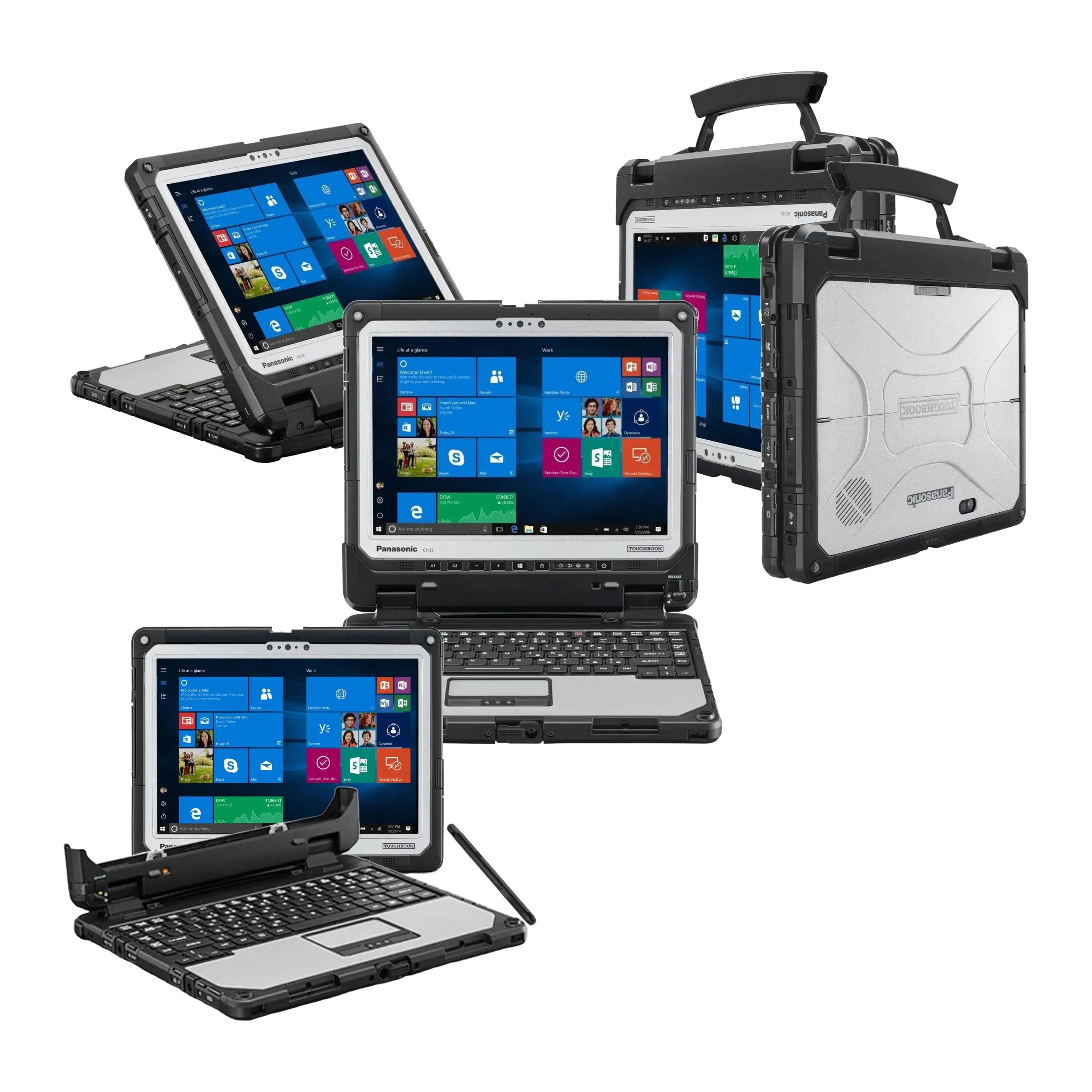 Panasonic CF-33 12-inch QHD Laptop, Intel i5-6300U , 16GB RAM, 256GB SSD, Wi-Fi, BT, Webcam, Rear Camera, 4G LTE, Dual Pass, TPM, Premium Keyboard, Win 10 Pro (Renewed)