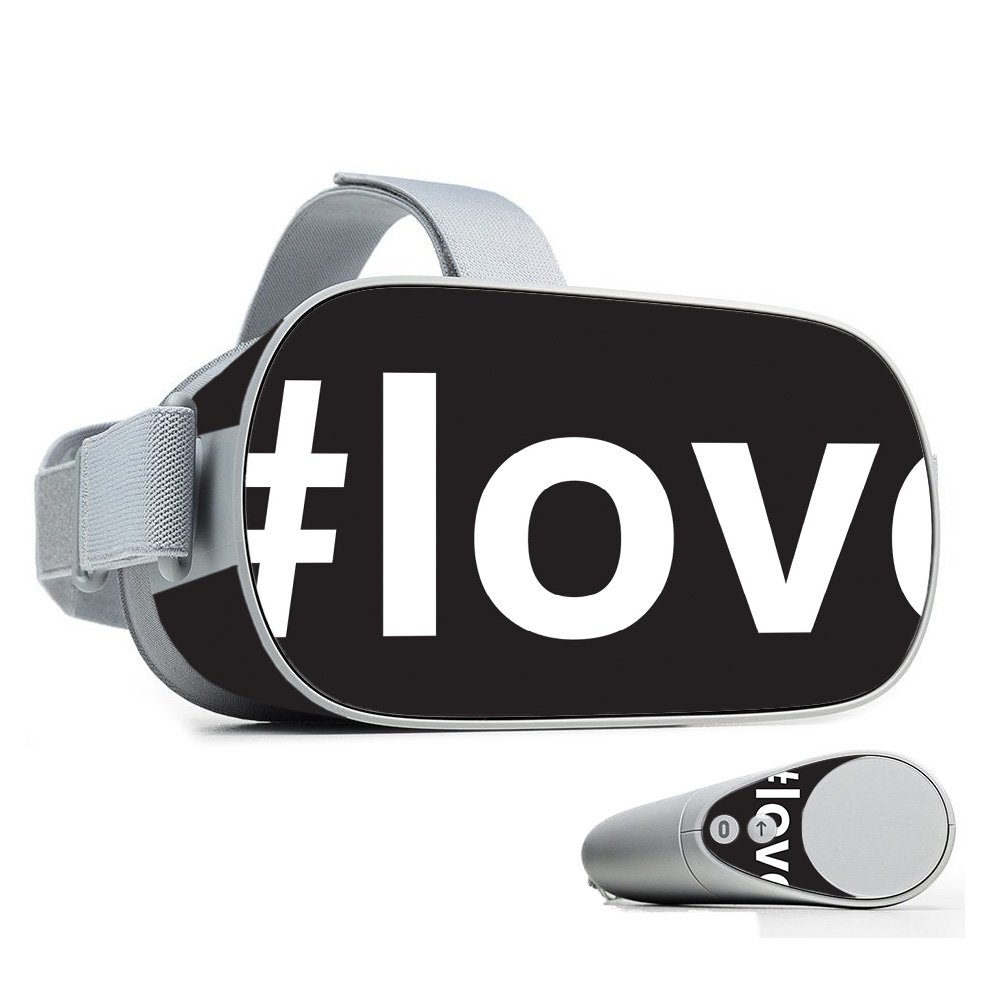 MightySkins Skin Compatible with Oculus Go Mobile VR - Love 2 | Protective, Durable, and Unique Vinyl Decal wrap Cover | Easy to Apply, Remove, and Change Styles | Made in The USA
