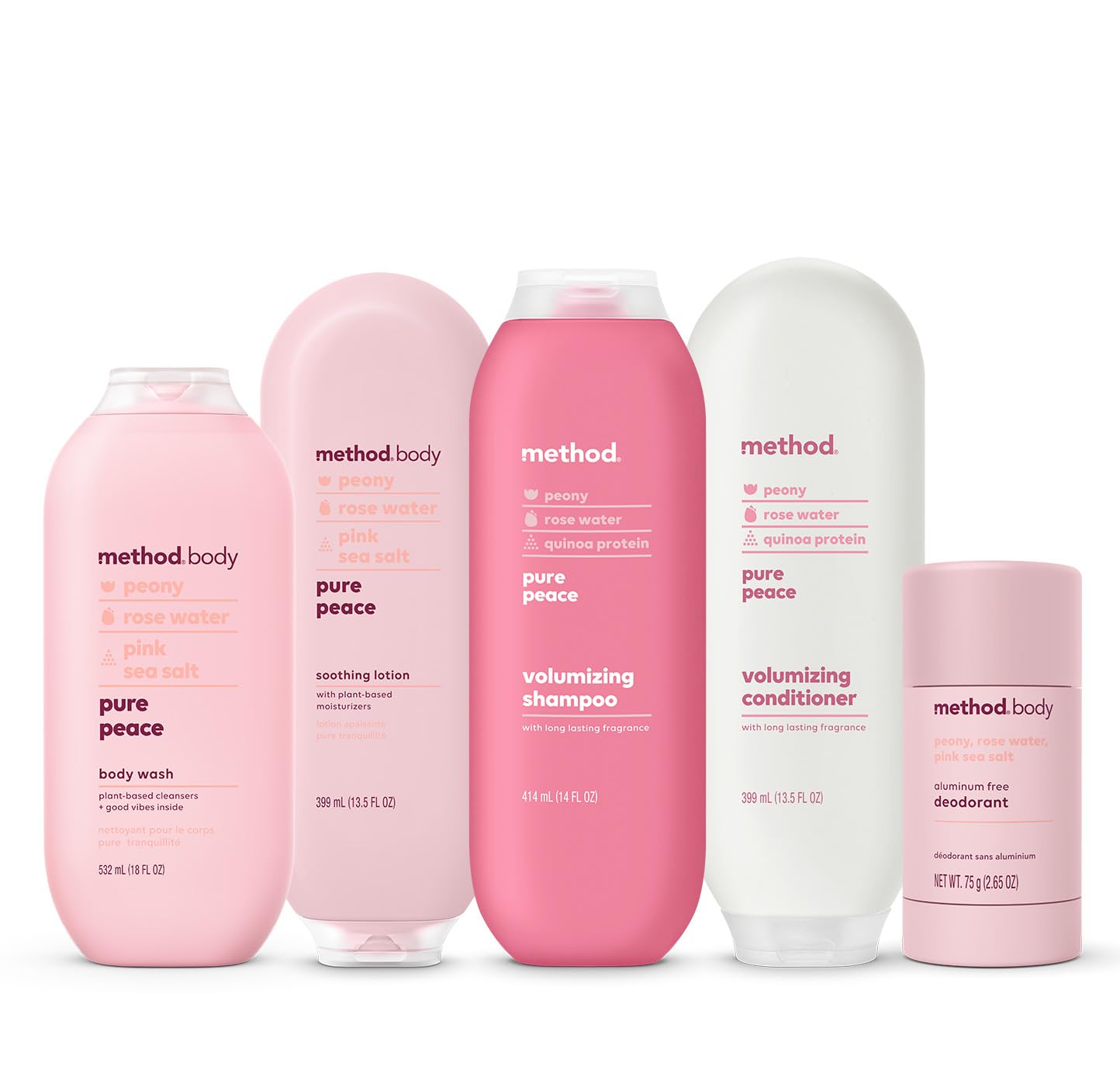 Method Daily Lotion, Pure Peace, Plant-Based Moisturizer for 24 Hours of Hydration, 13.5 fl oz (Pack of 1)