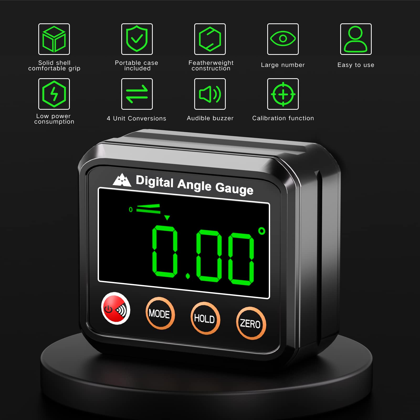 VOLCANOES CLUB Magnetic Digital Angle Finder with 3 in 1 Digital Angle Finder Protractor - Woodworking Tool Set for Carpenters, Plumbers, Building Trades