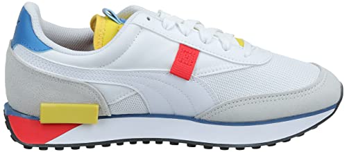 PUMA mens Future Rider Sneaker, Puma White-maize, 5 US