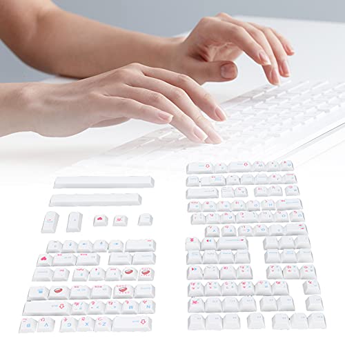 Yoidesu 123 Keys Japanese Sushi Keycaps, Cartoon PBT Keycap for General Mechanical Keyboard Oil Resistant Gaming Keyboard Keycap with Shaft Puller(Sushi)
