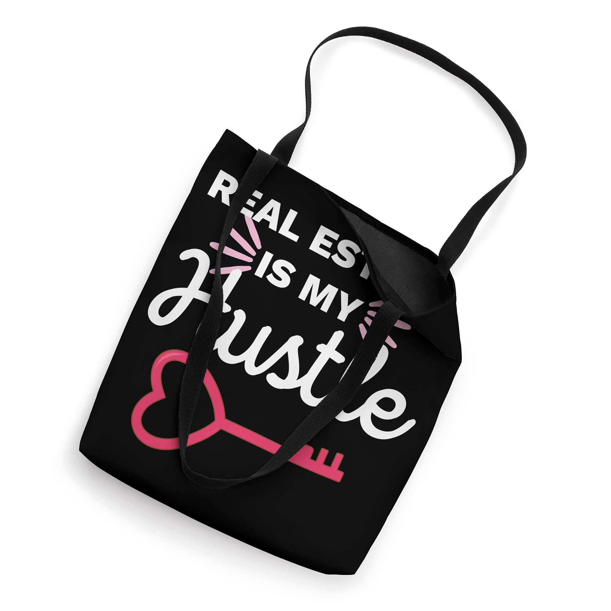 Real Estate Is My Hustle Funny Realtor Apparel For Men Women Tote Bag