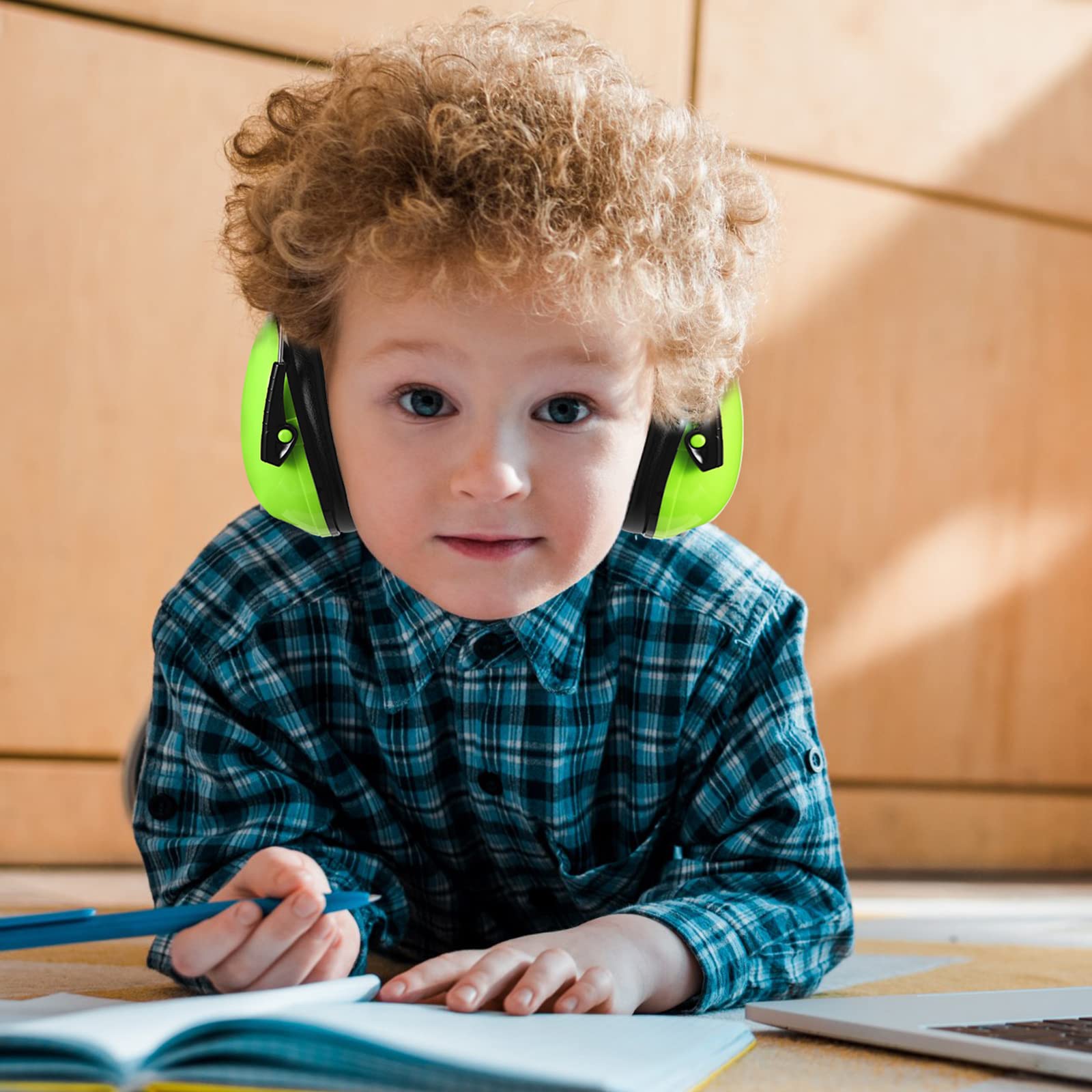 Xinnun 4 Pcs Kids Ear Protection Earmuffs Hearing Adjustable for Noise Reduction for Toddlers 27NRR Noise Cancelling Earmuffs for Kids Sleeping Studying