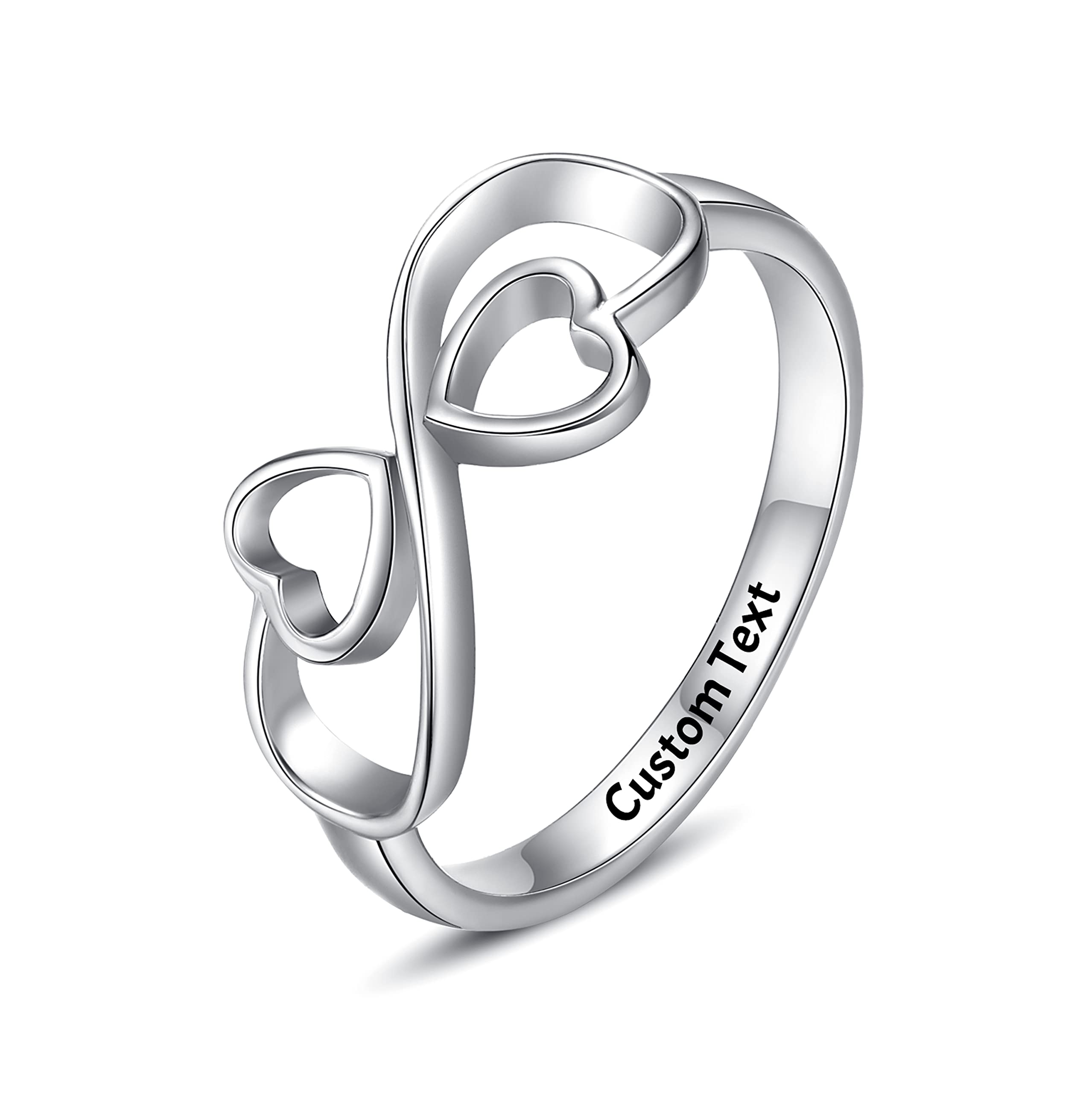 ROWAWA Mother's Ring, Mother's Daughter's Ring, Women's Friendship, Best Friend, Best Friend, Sister's Mother Promises to Women, Her Personalized Carved Custom Name, Sterling Silver