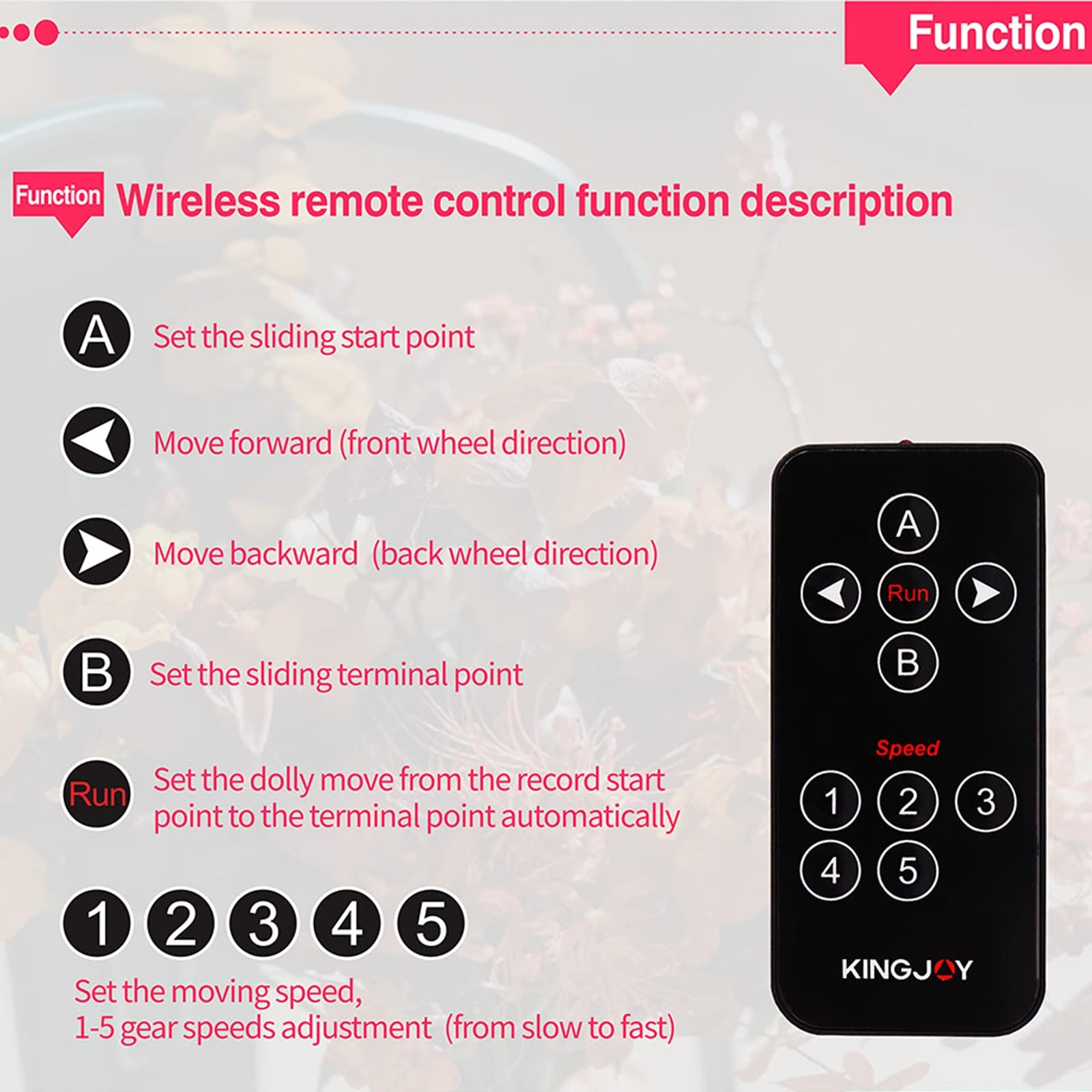 Suerthy Camera Slider, Panoramic Camera Electric Car, with Remote Control, All Aluminum Alloy Material, Cameras and cellphones can be Used Mute Pulley