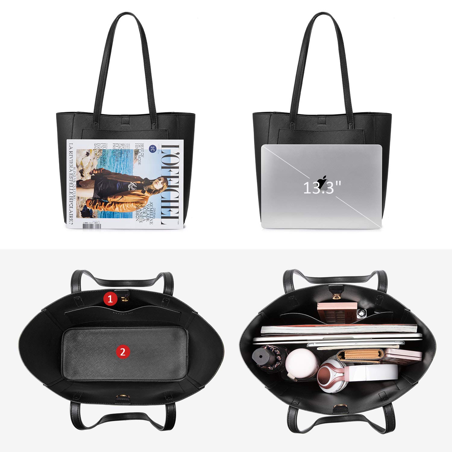 LOVEVOOK Tote Purse for Women Satchel Bag with Matching Handbag Organizer Shoulder Bags