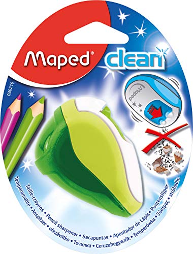Maped Clean 2 Hole Pencil Sharpener, Assorted Colors (030249)