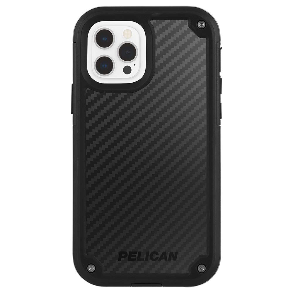 Pelican Protector Series - iPhone 12 / iPhone 12 Pro Case [15ft MIL-Grade Drop Protection] [Wireless Charging Compatible] Heavy Duty Protective Case Cover For iPhone 12 Pro / 12 6.1 inch - Black