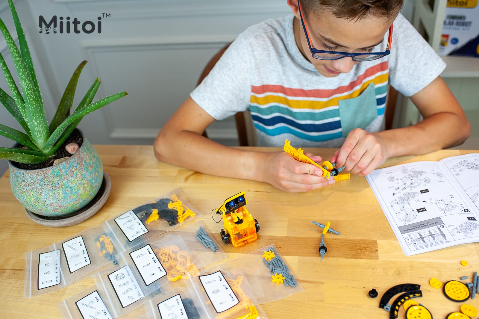 Miitoi 12 in 1 Solar STEM Robot Kit, Educational Building Gift Set,Science Experiment Set, Stem Projects for Kids Ages 8-12, Solar Robot Building Kit, Toys for Boys, Robot Toys