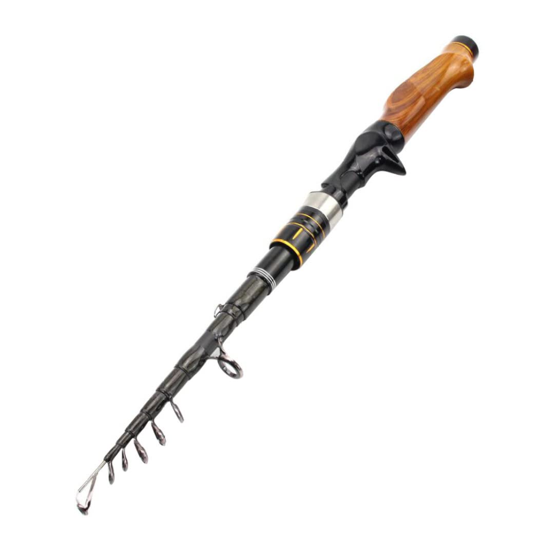 Telescopic Fishing Rod Carbon Casting Rod Carbon Fiber Portable Telescopic Fishing Pole 1.8m