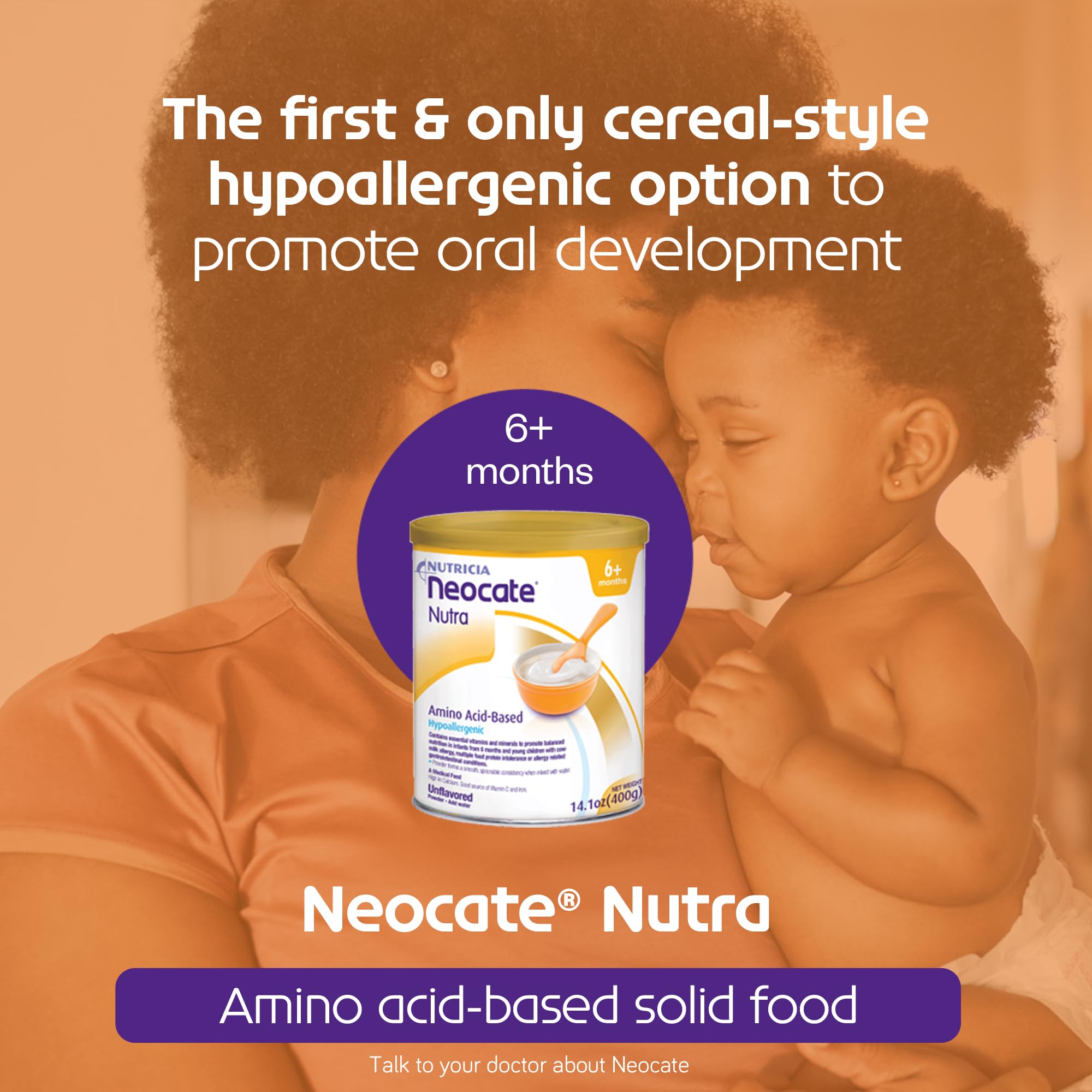 Neocate Nutra - Amino Acid-Based Hypoallergenic Solid Food - 14.1 Oz Can (Pack of 4)