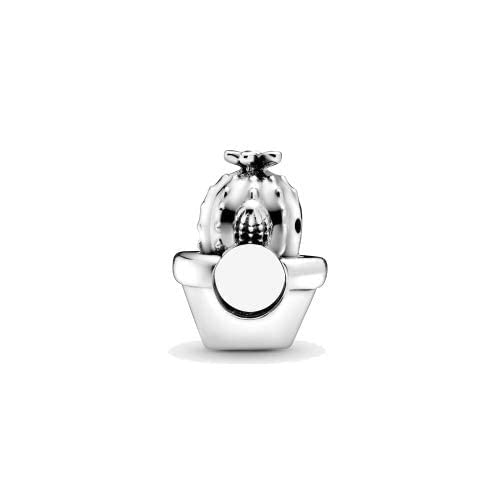 PANDORA Free Hugs Cactus, Black & Pink Enamel
