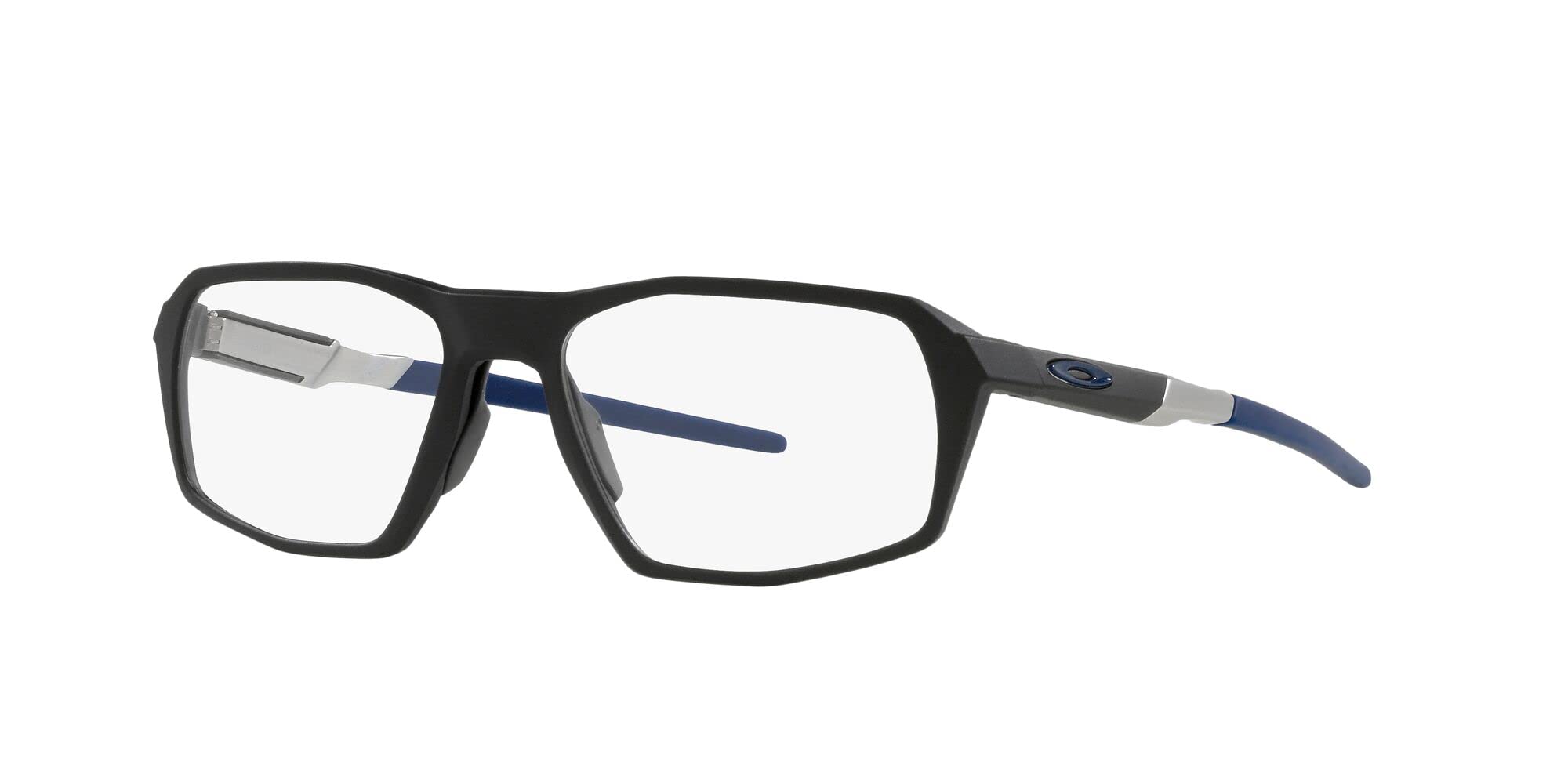 Oakley Men's Ox8170 Tensile Square Prescription Eyewear Frames, Satin Black on Blue/Demo Lens, 54 mm