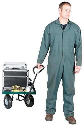 Vestil LSC-2448-PT Steel Service Cart, Pneumatic Wheels, 500 lbs Load Capacity, 36" Height, 51" Length X 24" Width