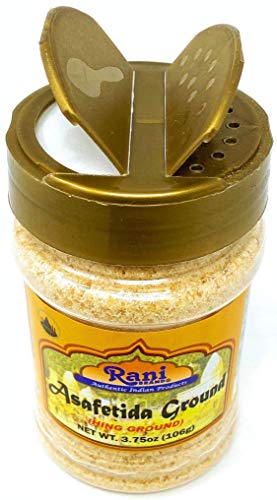 Rani Asafetida (Hing) Ground 3.75oz (106g) PET Jar ~ All Natural | Salt Free | Vegan | Non-GMO | Asafoetida Indian Spice | Best for Onion Garlic Substitute