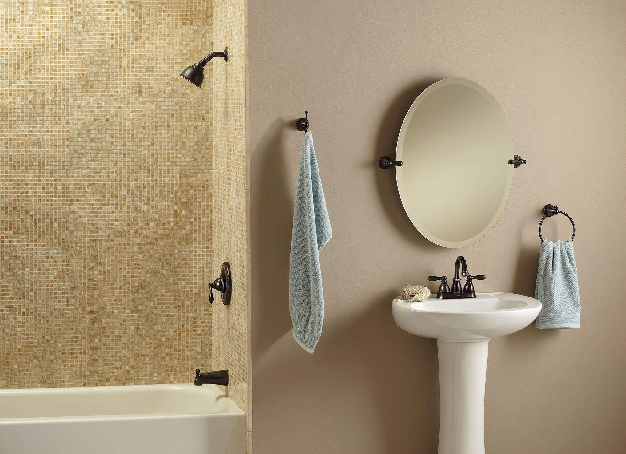 Moen 82496EPBRB TUB-Shower Faucet Single ORB Household, Mediterranean Bronze
